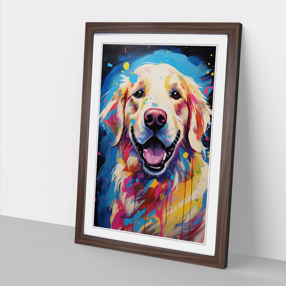 Big Box Art Golden Retriever Impressionism - Framed Print | Wayfair.co.uk