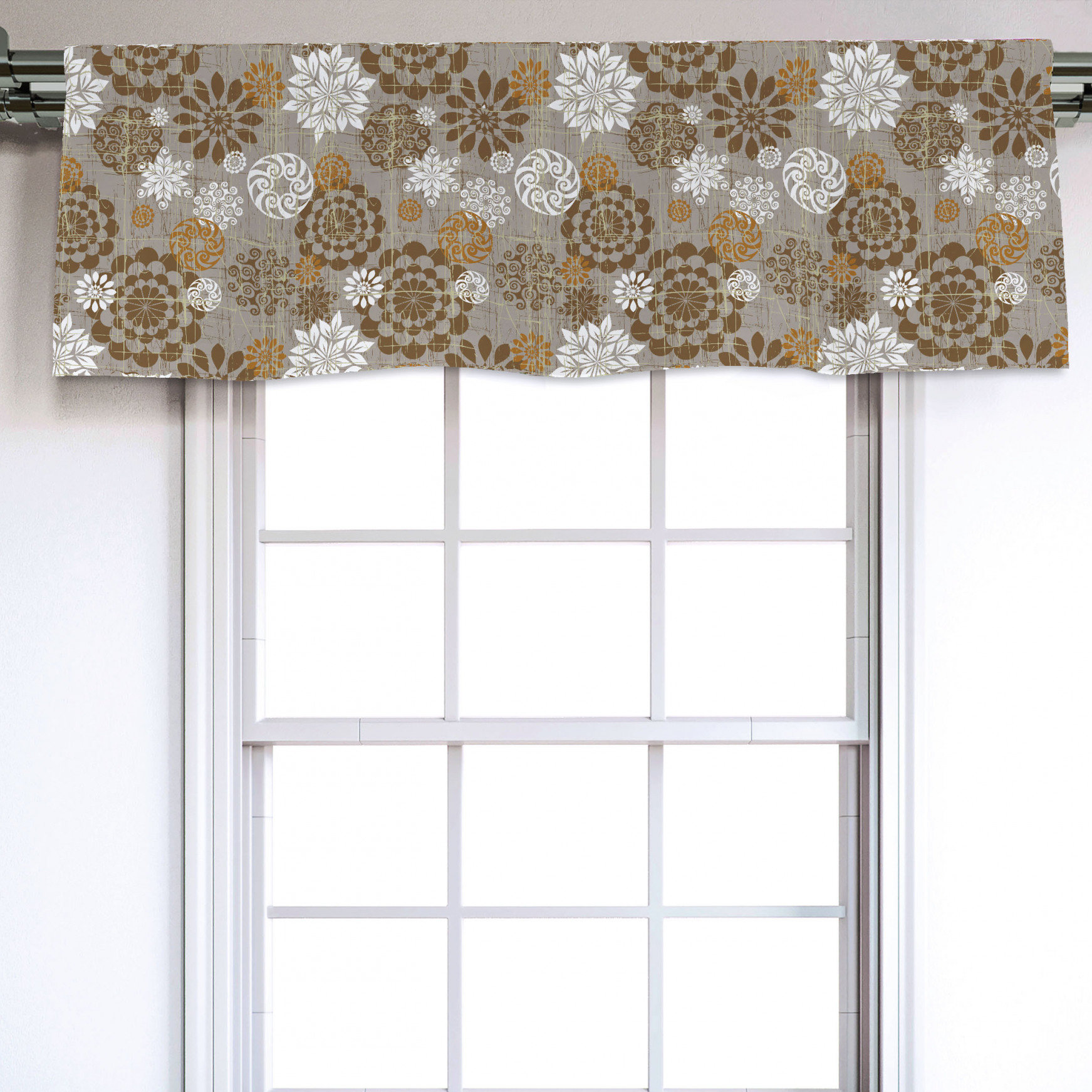 East Urban Home Floral 54" Window Valance | Wayfair