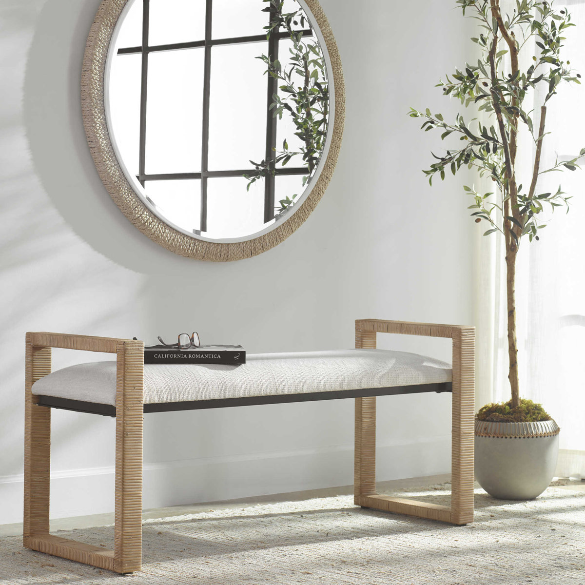 Birch Lane™ Carlacia Coastal Rattan Bench & Reviews | Birch Lane