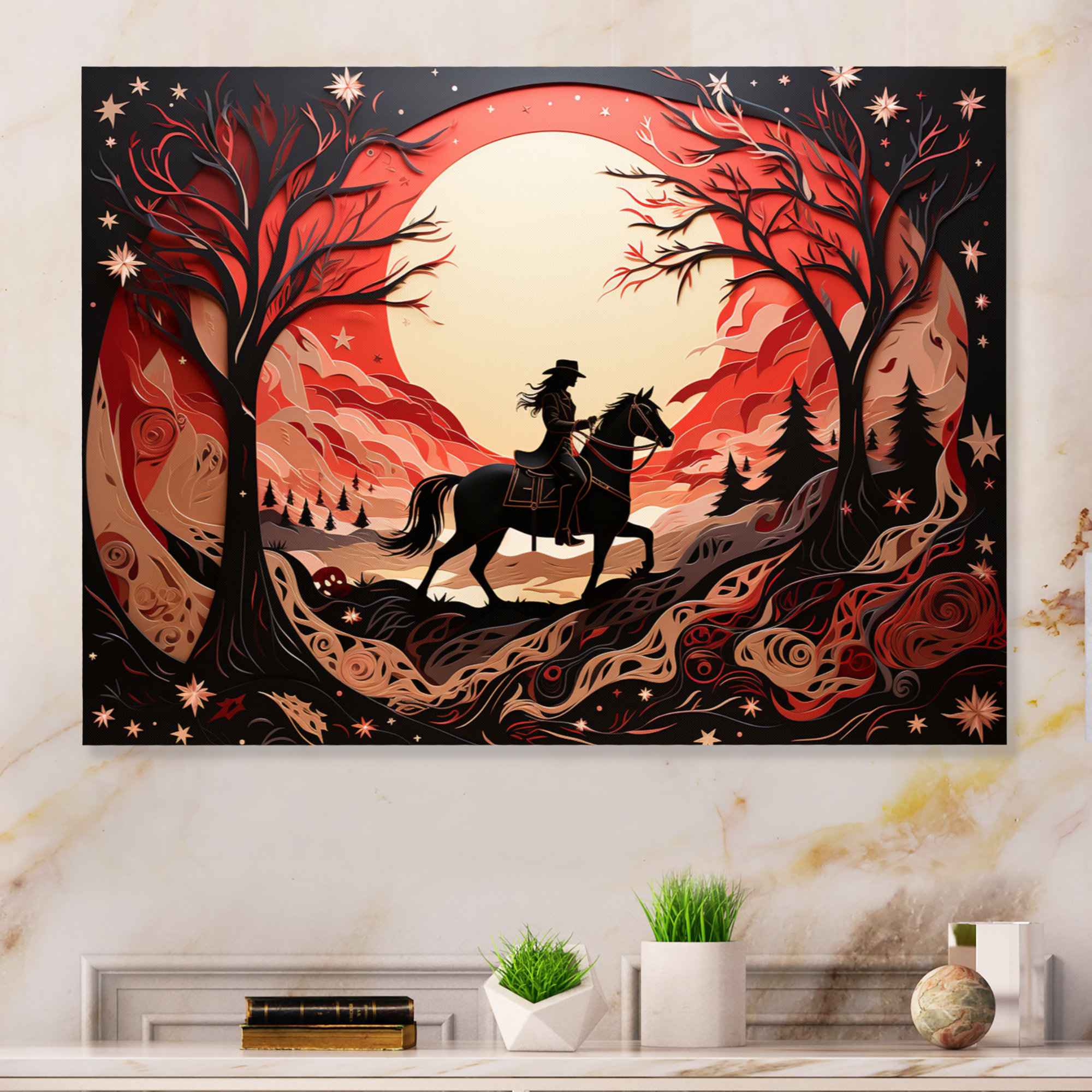 Foundry Select Western Wild West Abstract Show - Western Metal Wall Art ...