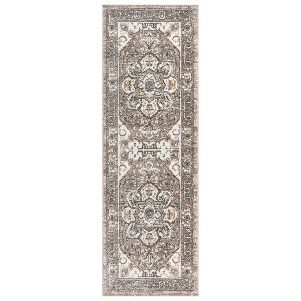 Gertmenian Heirloom Wynn Traditional Moroccan Brown Beige Polypropylene ...