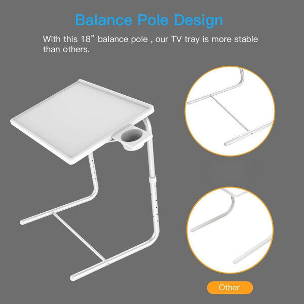 A Home Adjustable TV Tray Table - TV Dinner Tray For Bed And Sofa ...