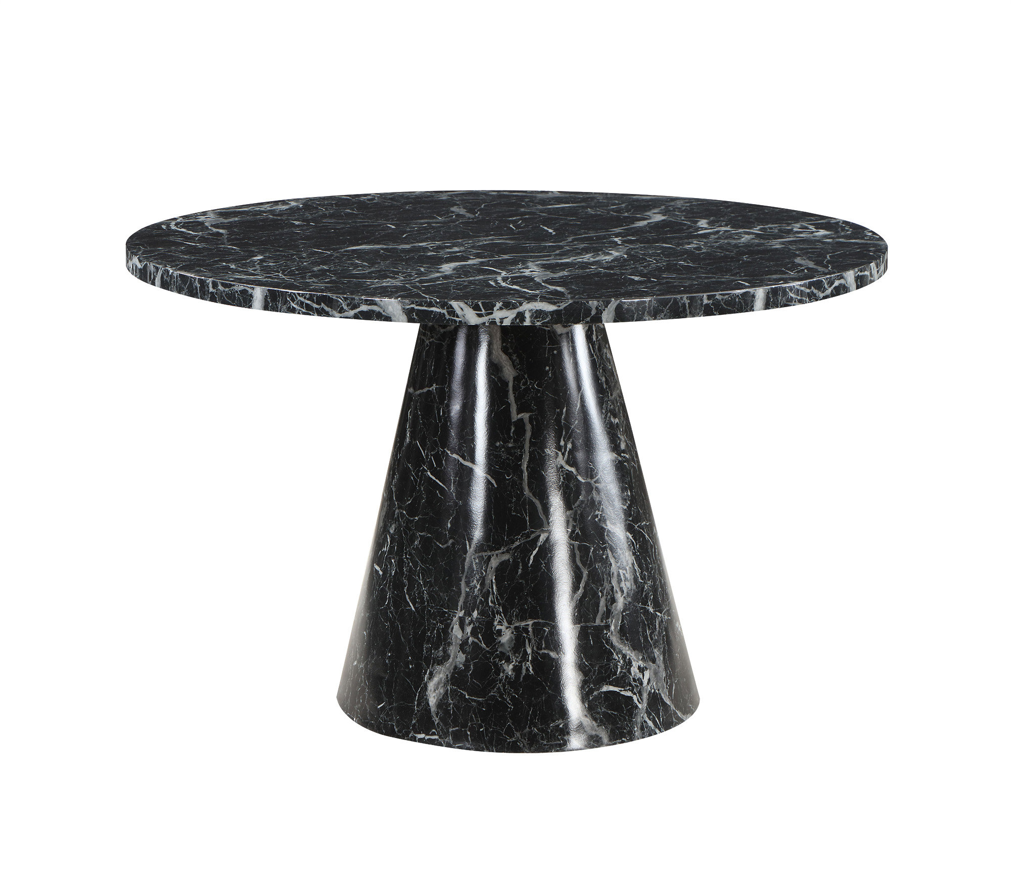 Brayden Studio® Anastasiya Dining Table, Engineering Stone Finish ...