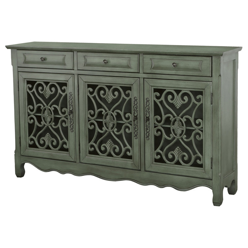 Bloomsbury Market Anastin 59.6" Wide 3 - Door Sideboard in Antique ...
