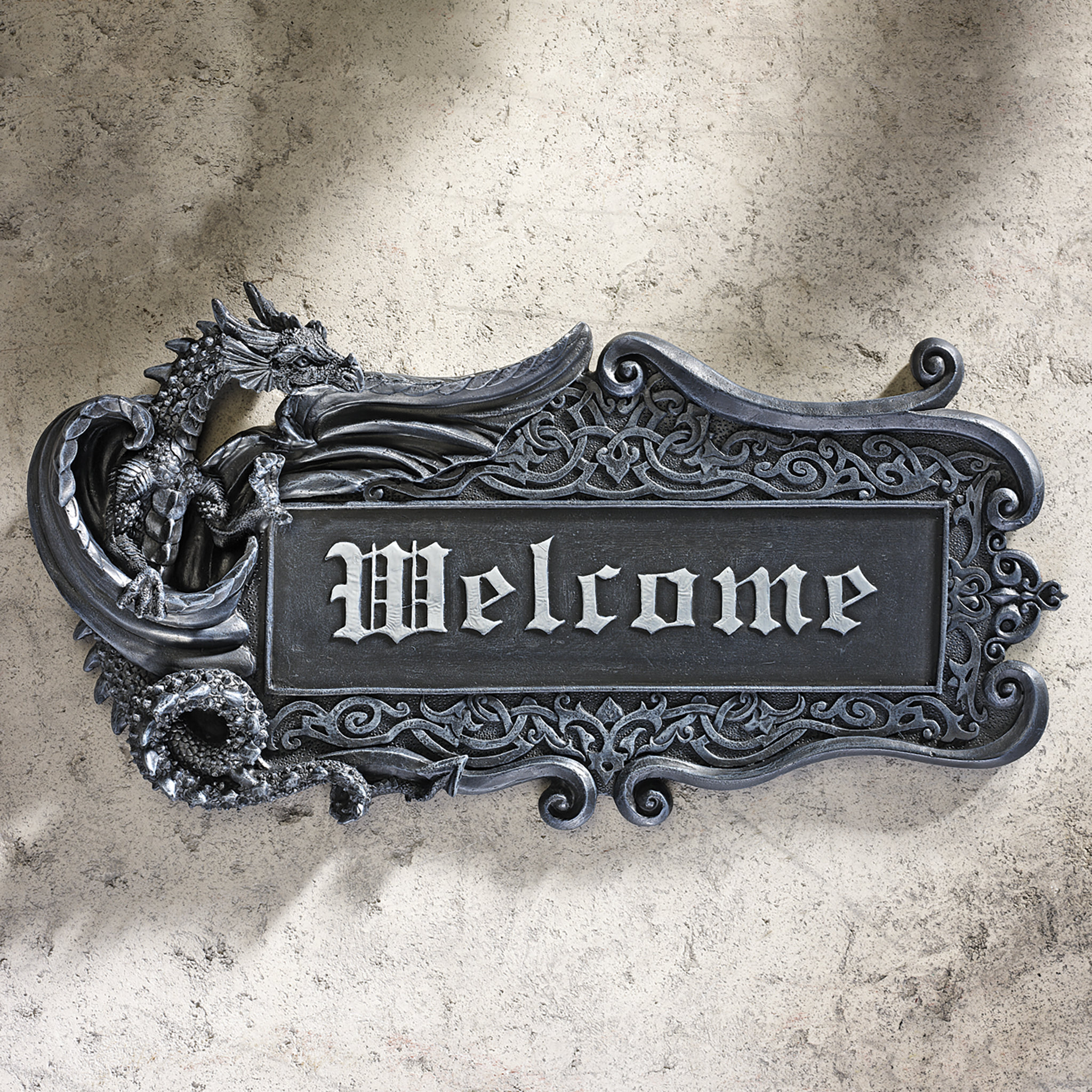 Design Toscano Dragon Welcome Wall Plaque & Reviews | Wayfair