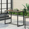 Latitude Run® Wood Bar Table With Black Powder-Coated Iron Frame ...