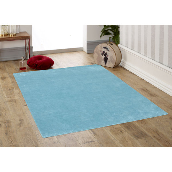 Ebern Designs Hartzke Speckle Hand Loomed Duck Egg Rug | Wayfair.co.uk