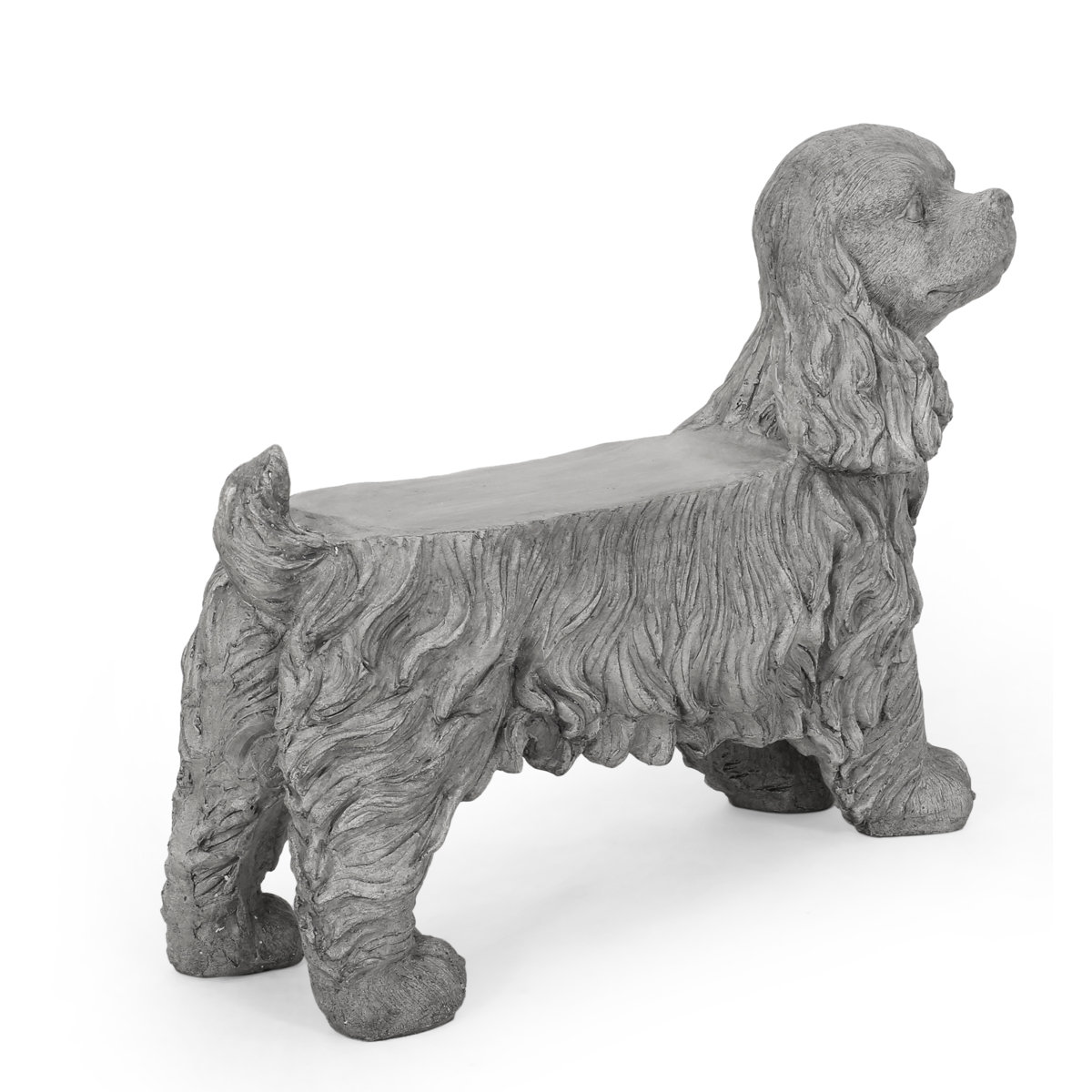 Red Barrel Studio® Jordana Cocker Spaniel Stone Garden Bench & Reviews ...