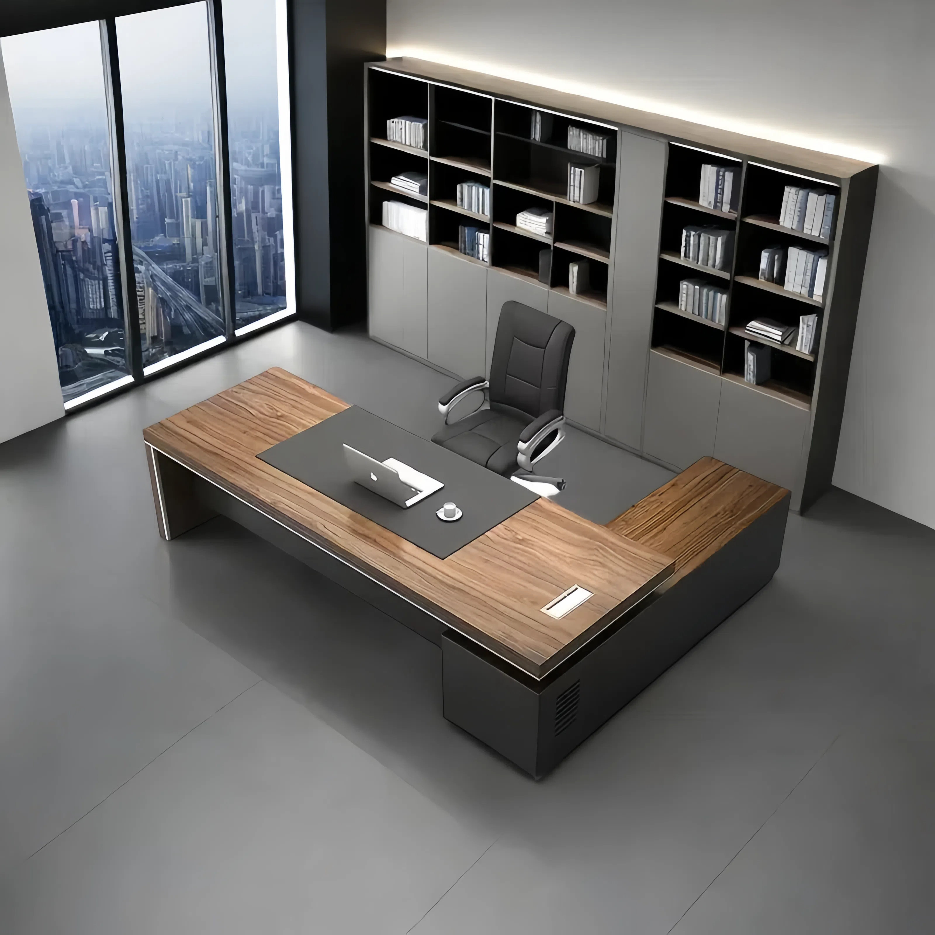 Hokku Designs Deluxe modern style desk, computer desk with locke | Wayfair