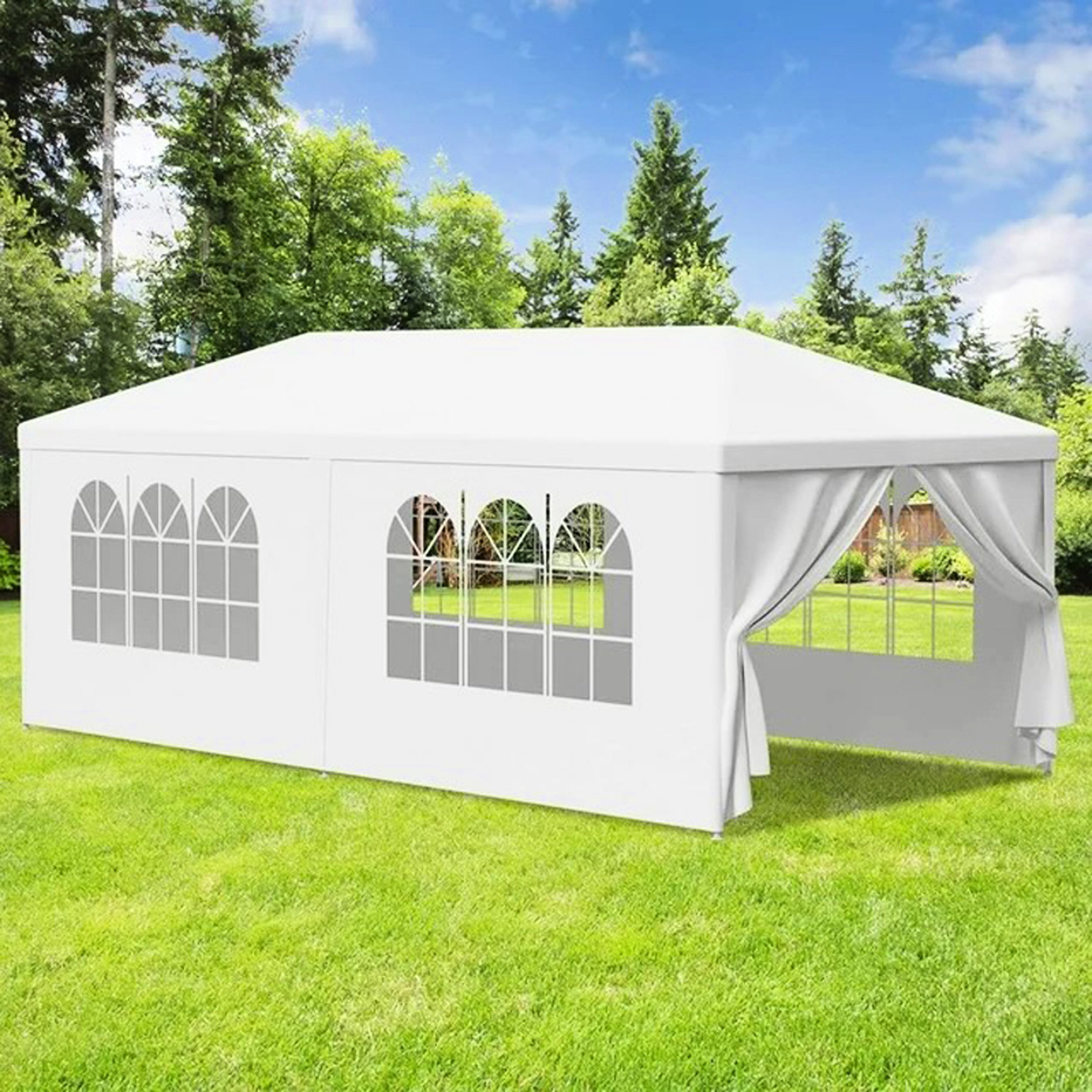 Latitude Run® Spacious 10x20' Gazebo With Ropes And Ground Stakes ...