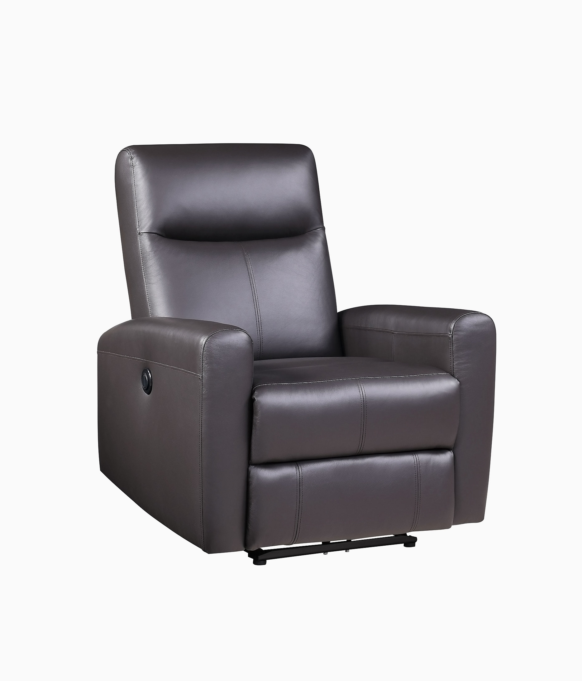 Latitude Run® Power Motion Brown Top Grain Leather Recliner | Wayfair