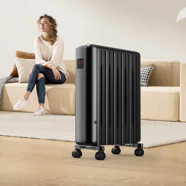 VonHaus 2500W 8530 BTU Electric Radiator Space Heater with Adjustable ...