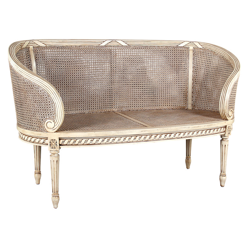 Ophelia & Co. Hiro Parisian Oval Rattan Bench & Reviews | Wayfair