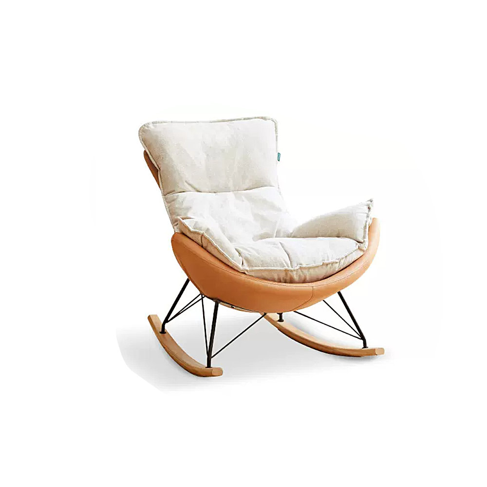 ChairVogue Eggshell Chair Single Casual Rocking Chair Metal Rocking ...