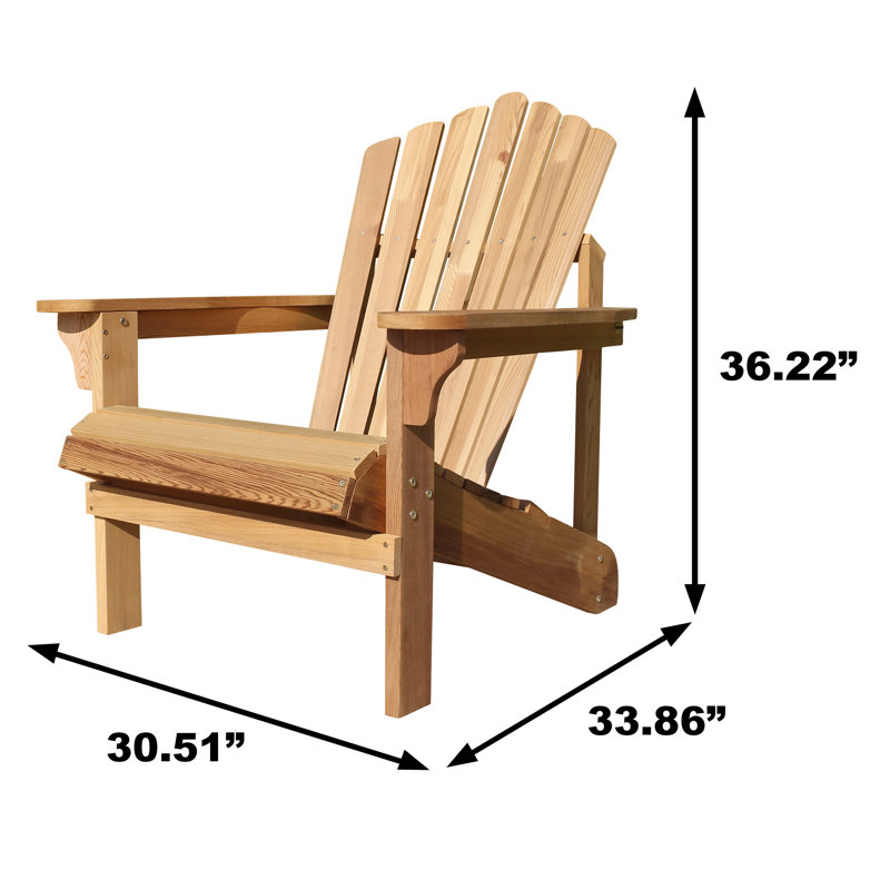 Rosecliff Heights Hillary Western Red Cedar Adirondack Chair & Reviews ...