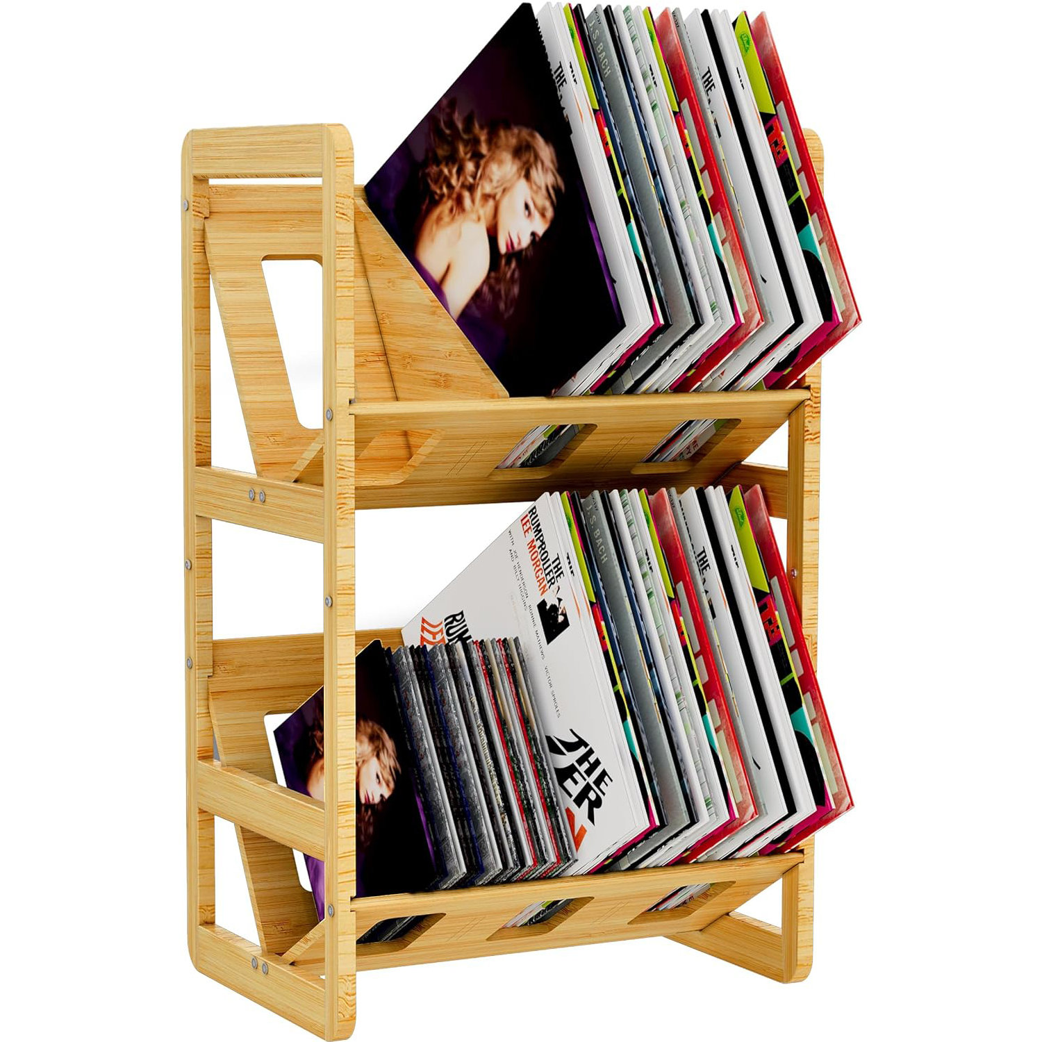 17 Stories Bamboo Vinyl Record Storage - Wayfair Canada