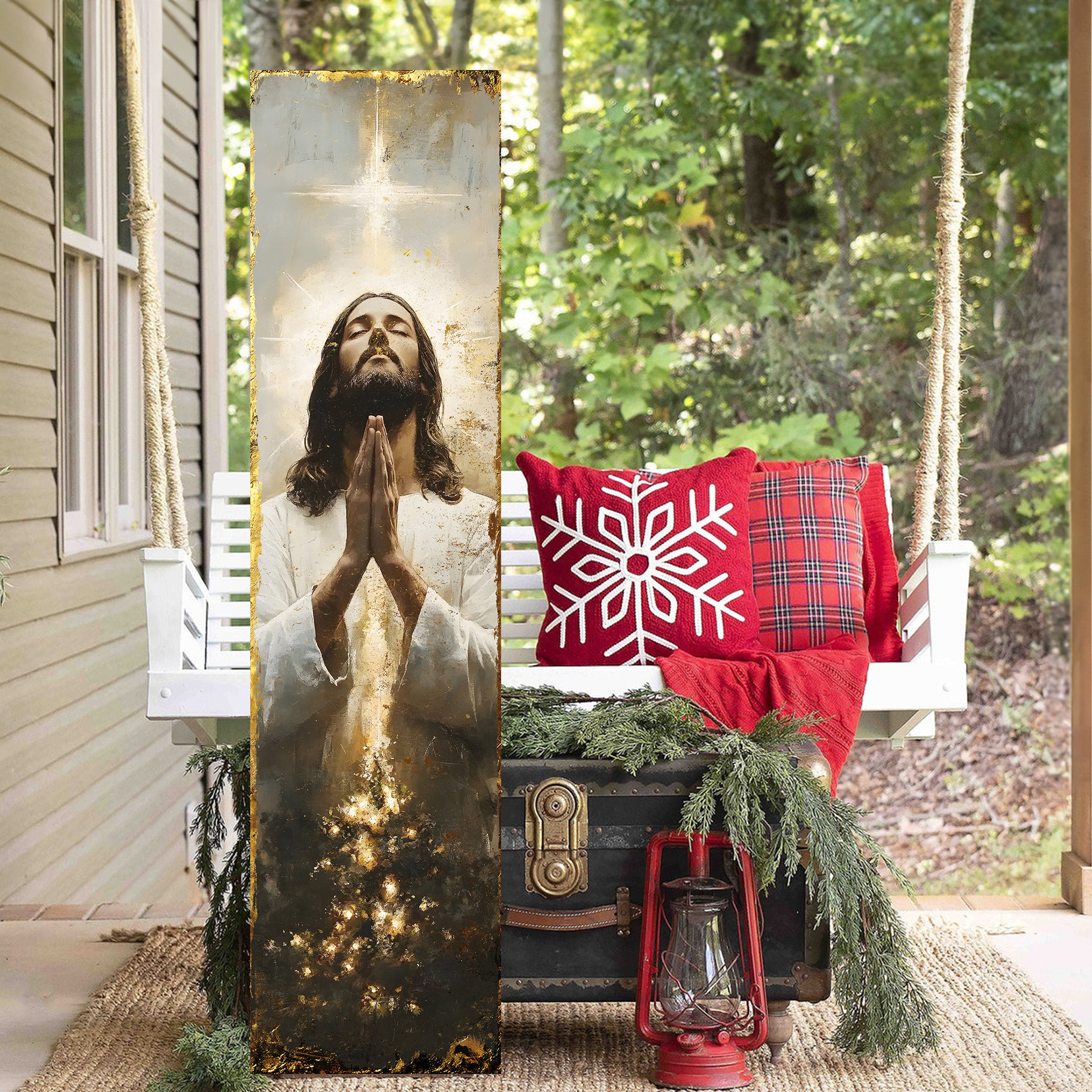The Holiday Aisle® Jesus Christ Prayer Porch Sign | Front Porch ...