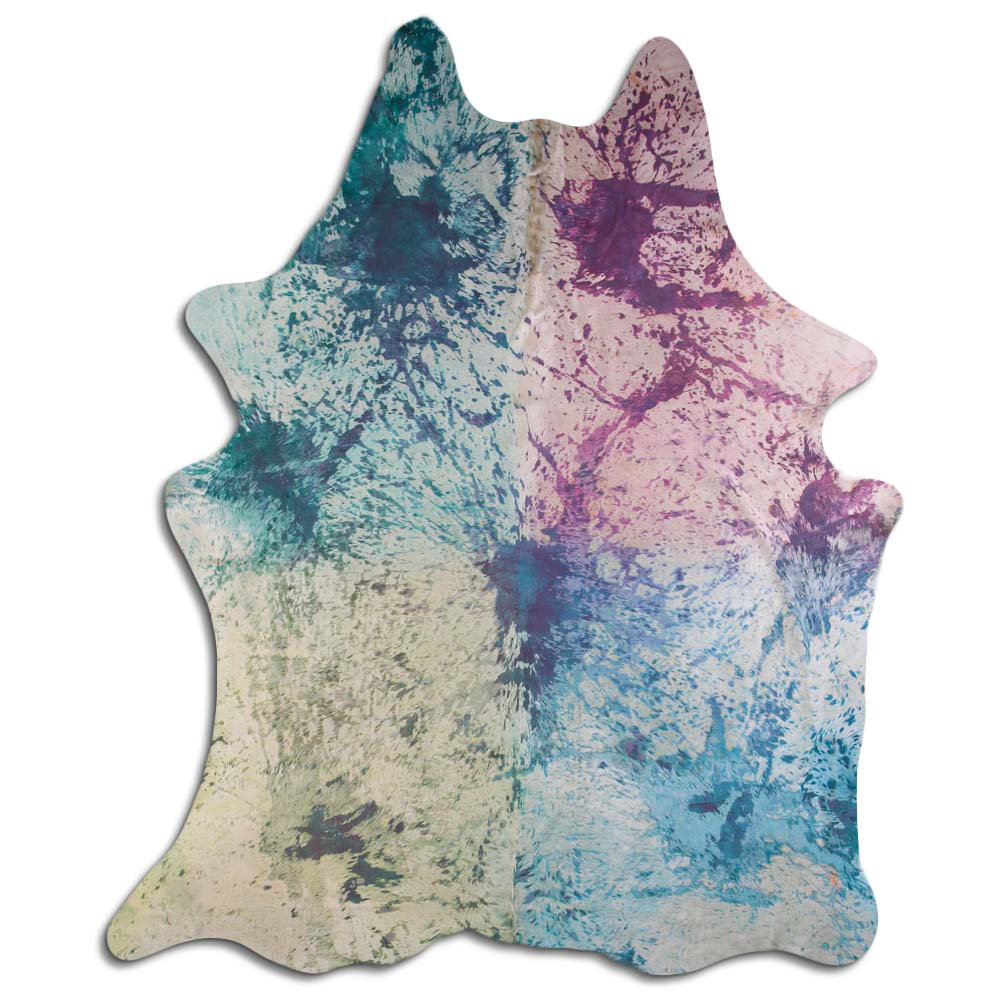 Foundry Select ACID WASHED HAIR ON Cowhide RUG DISTRESSED COLORFUL 3 ...