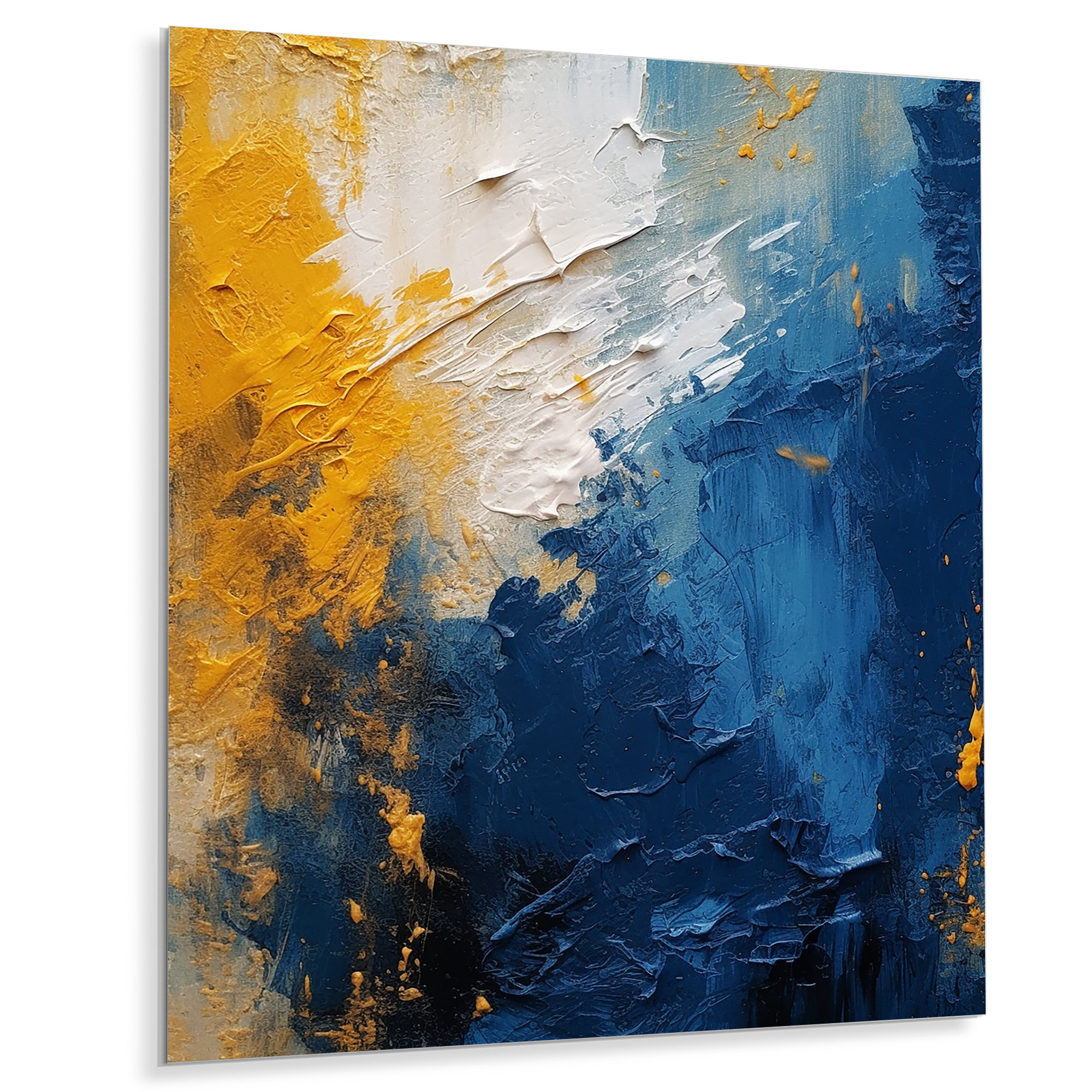 Latitude Run® Blue Yellow Intuitive Expressions I - Abstract Shapes ...