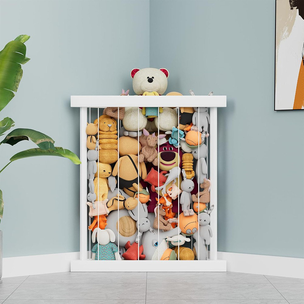 Rebrilliant Stuffed Animal Storage Zoo Stuffed Animal Holder Wooden ...