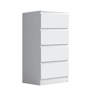 Zipcode Design Carlton 4 Drawer Tallboy Chest Of Drawers. 40cm Wide ...