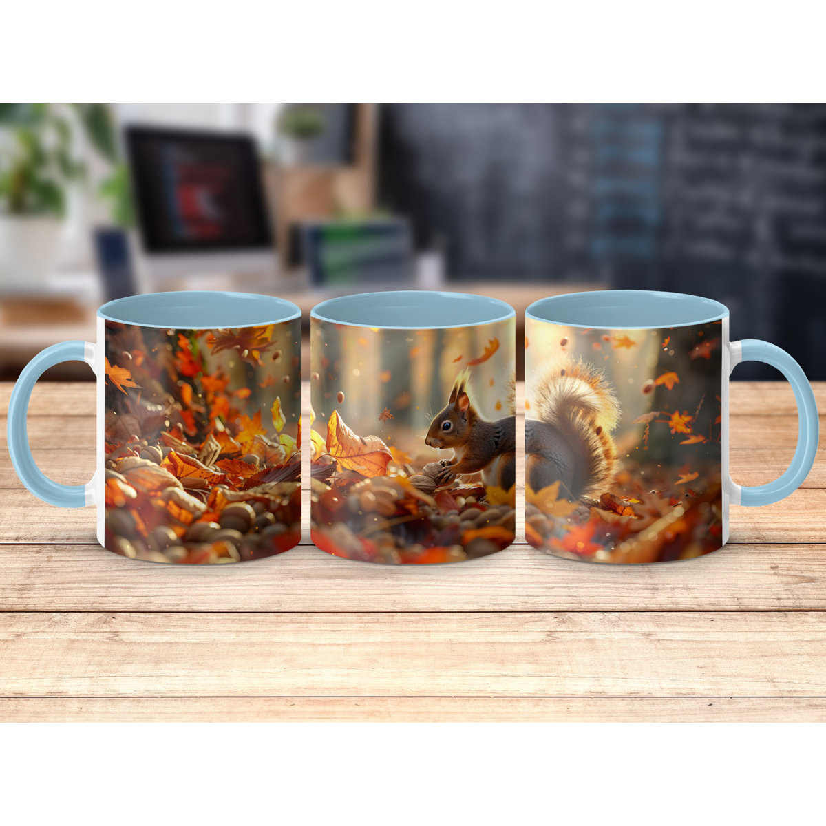 East Urban Home Realistic Animal Design 11oz Accent Mugs – White ...