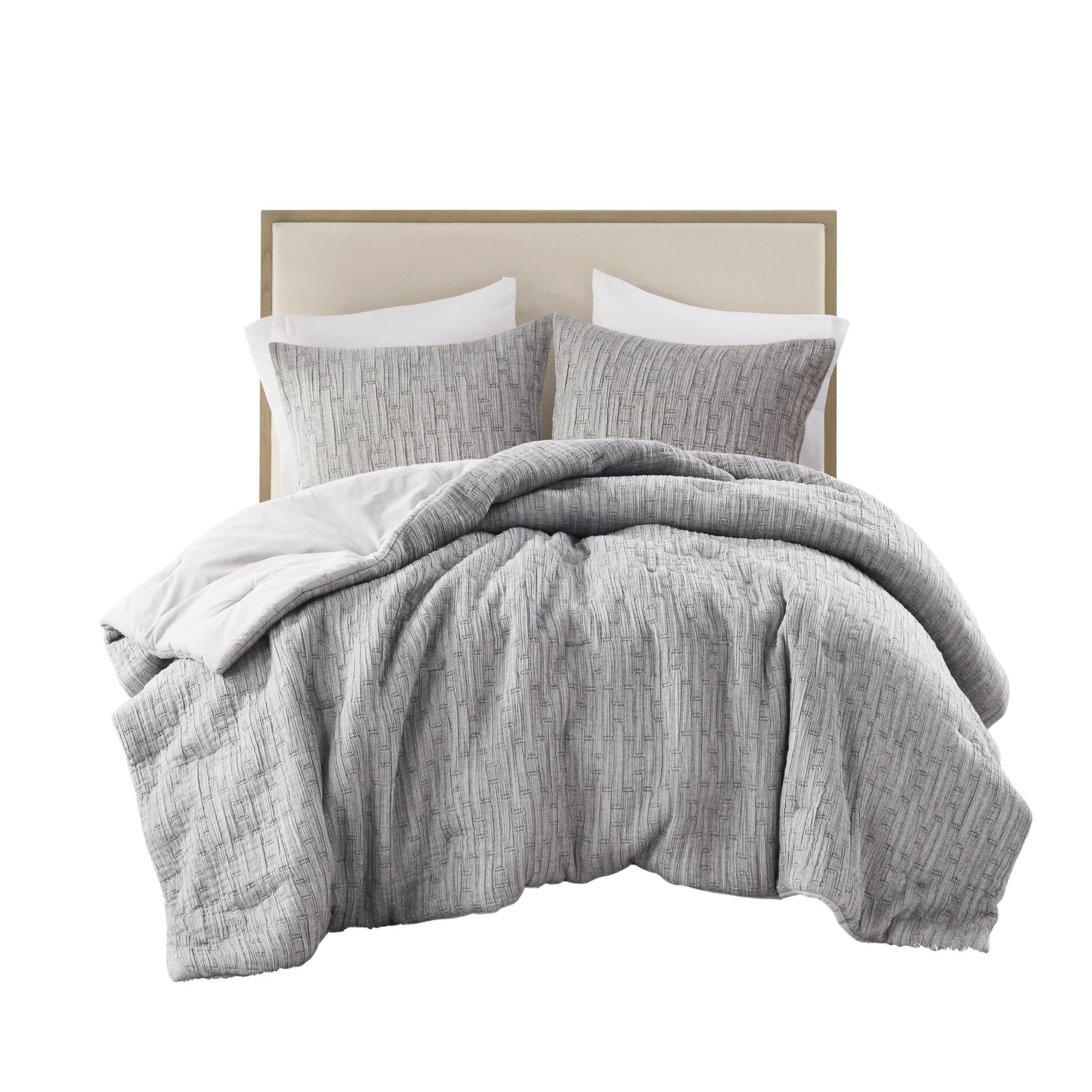 TUOXIN 3 Pcs King/ King Cotton Comforter , 2 Shams, Filling, Geometric ...