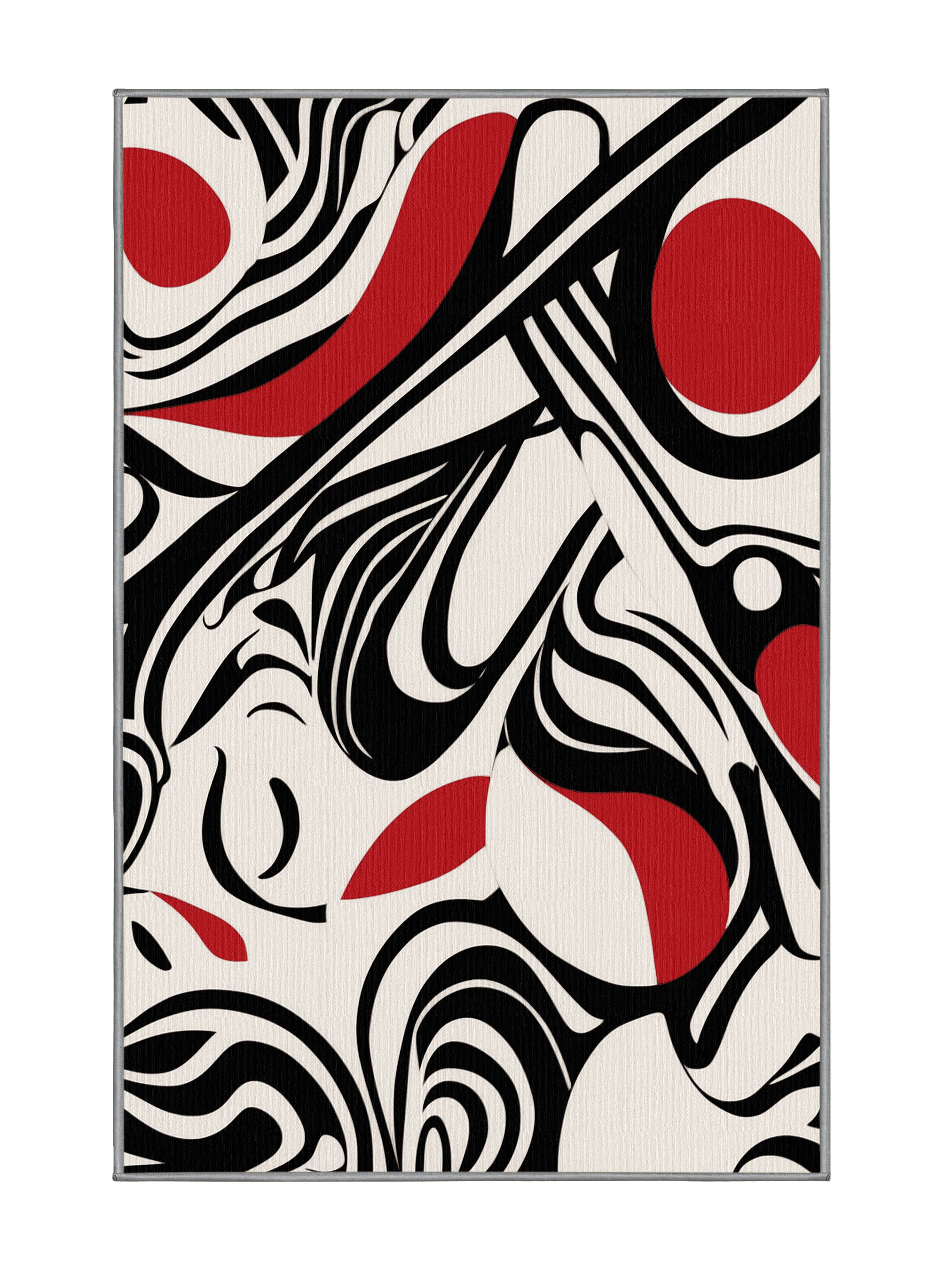 Wrought Studio™ Cosmic Flame Rug | Wayfair