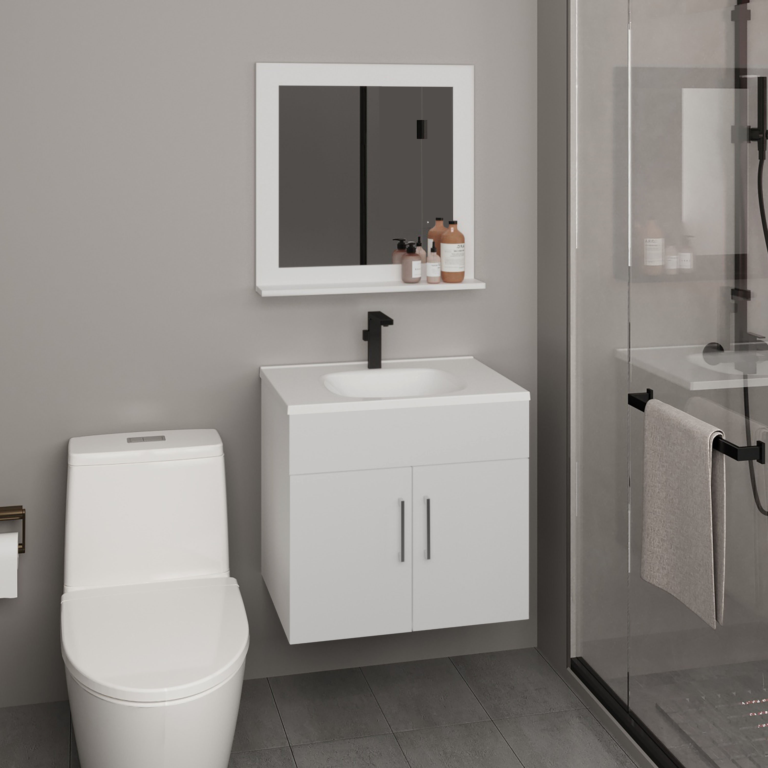Hokku Designs Blake Bathroom Cabinet With Mirror Cabinet | Wayfair