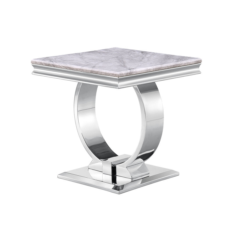 Brayden Studio® Ashonda 22'' Tall Silver End Table & Reviews | Wayfair