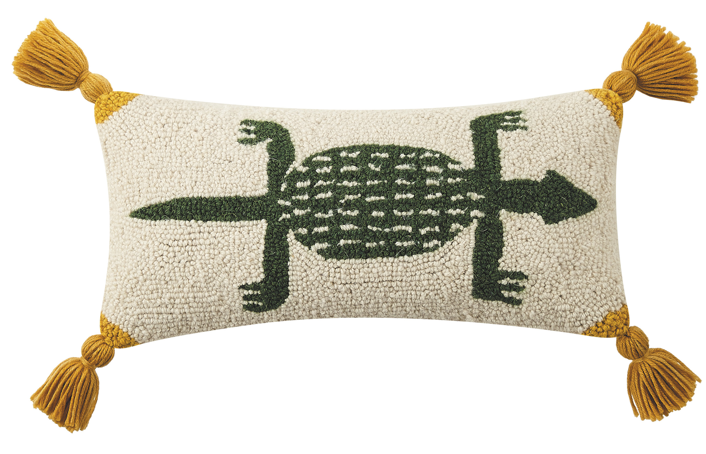 Jungalow Gecko Wool Hook Pillow with Tassels & Reviews | Wayfair