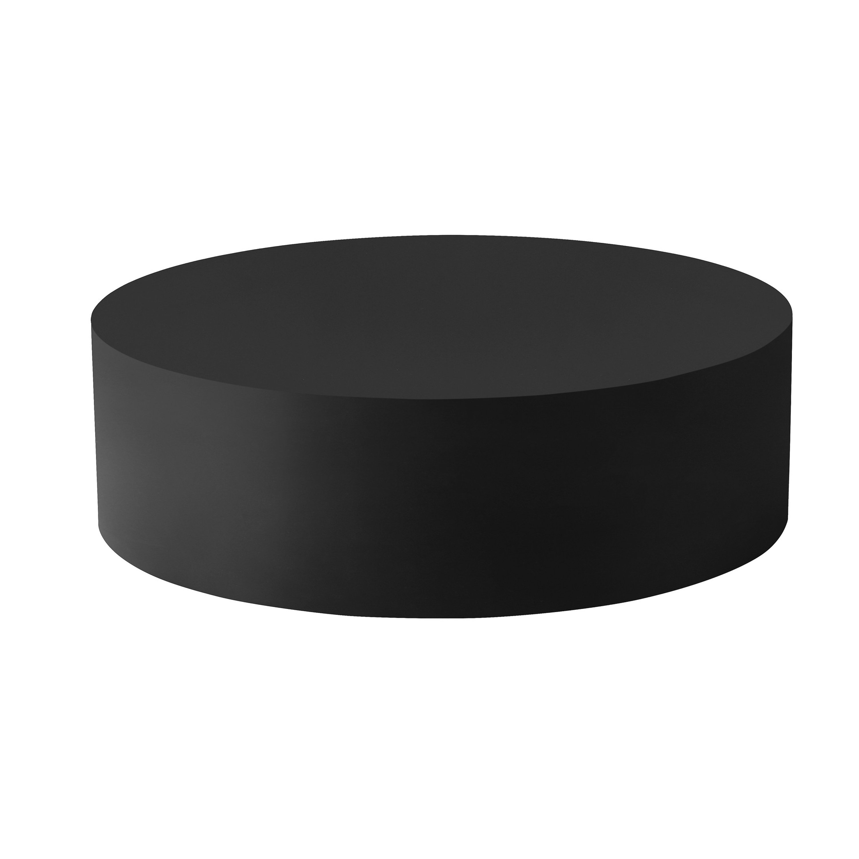 Benjara Rano Coffee Table, 40 Inch Round Iron Top, Modern Drum Shape ...