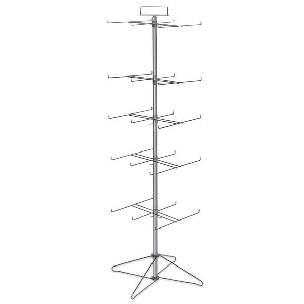 Rebrilliant 64" H X 24" W - 4-Tier Peg Hook Spinner Display Rack With ...