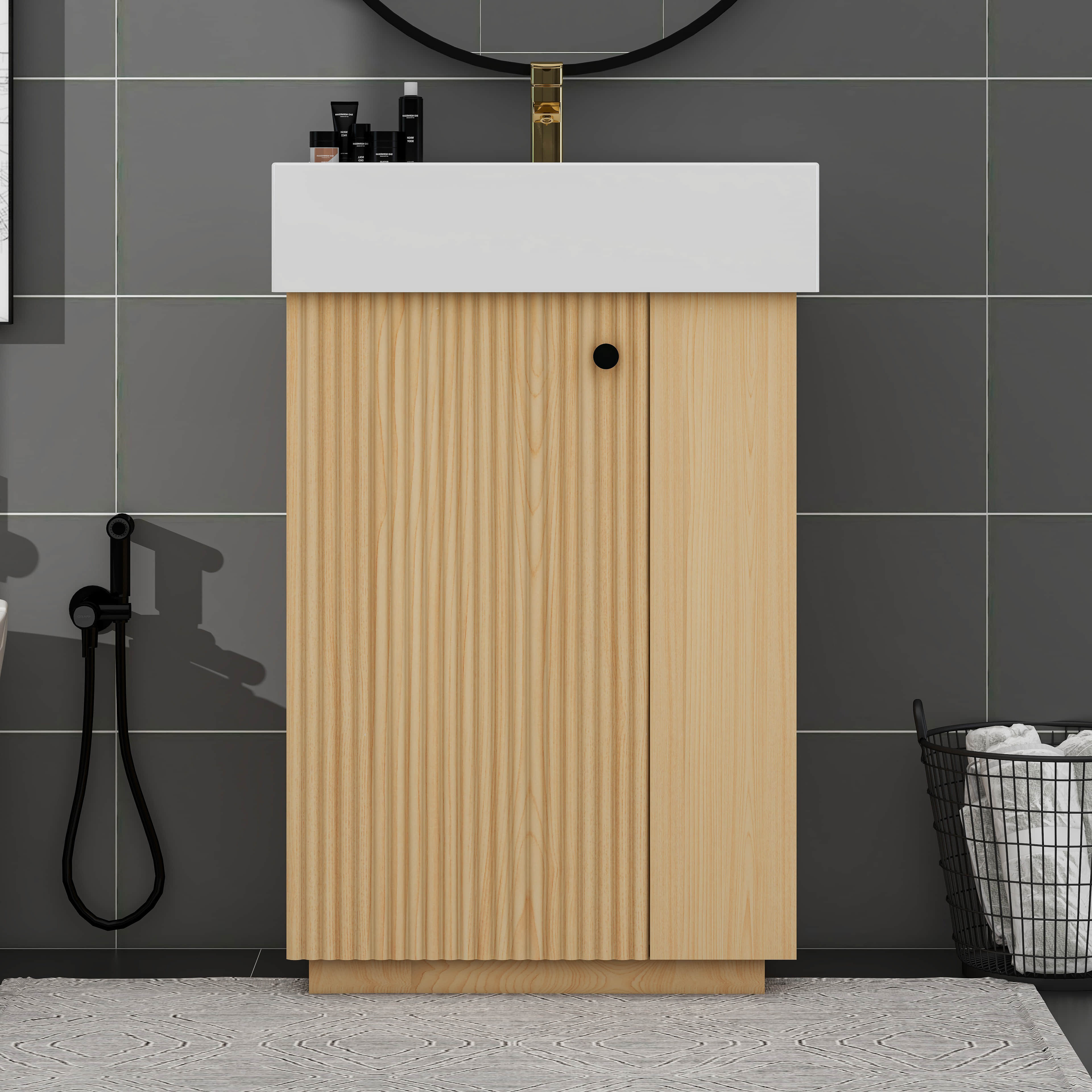 Latitude Run® 21.6" Bathroom Vanity With Ceramic Sink, Freestanding ...