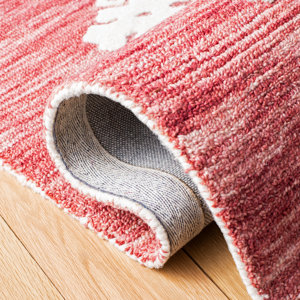 Dakota Fields Handmade Wool Rust Rug | Wayfair