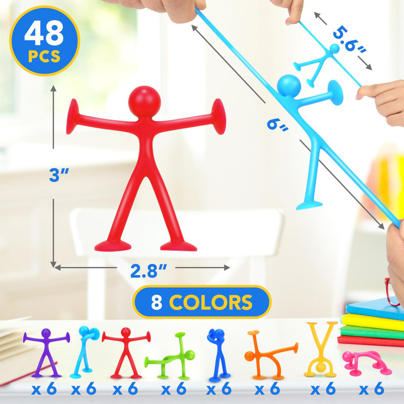 ZAALBA 48 Pack Suction Cup Fidget Toys | Wayfair