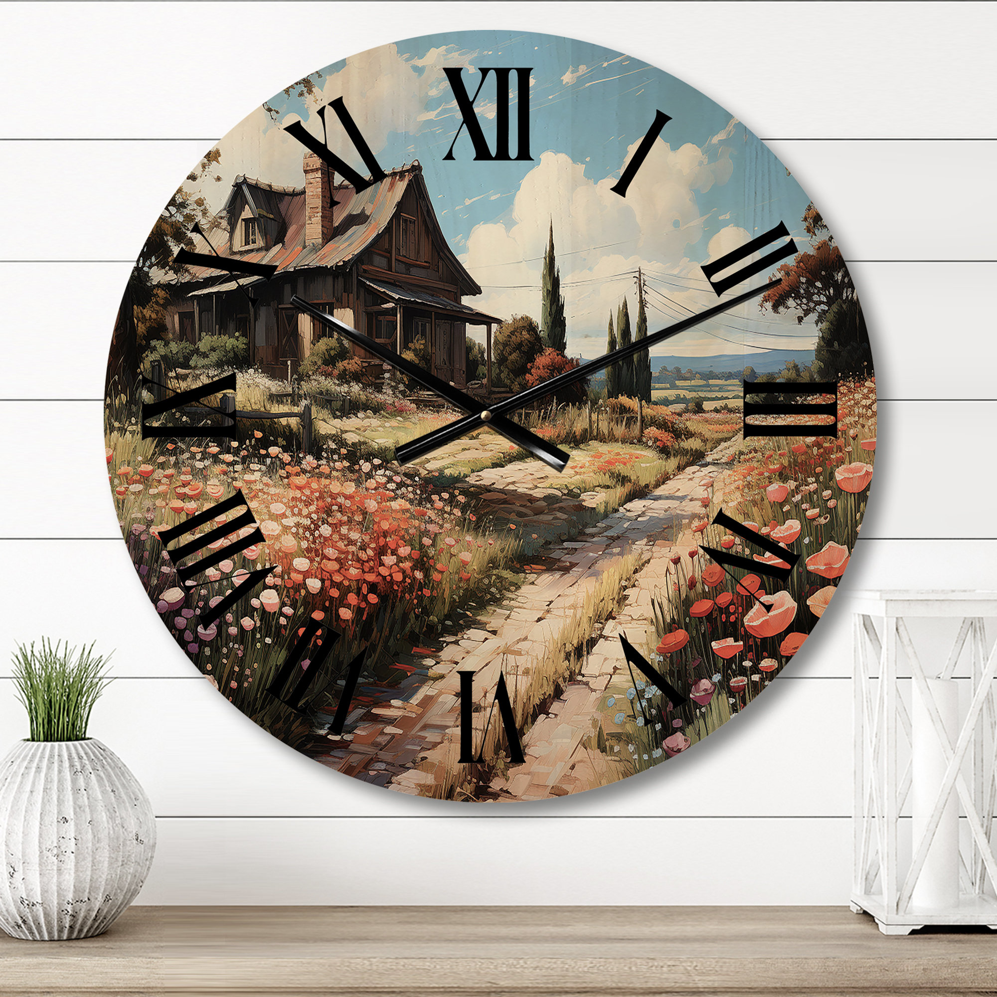 East Urban Home Countryside Cottage Garden Patchwork I - Landscapes ...