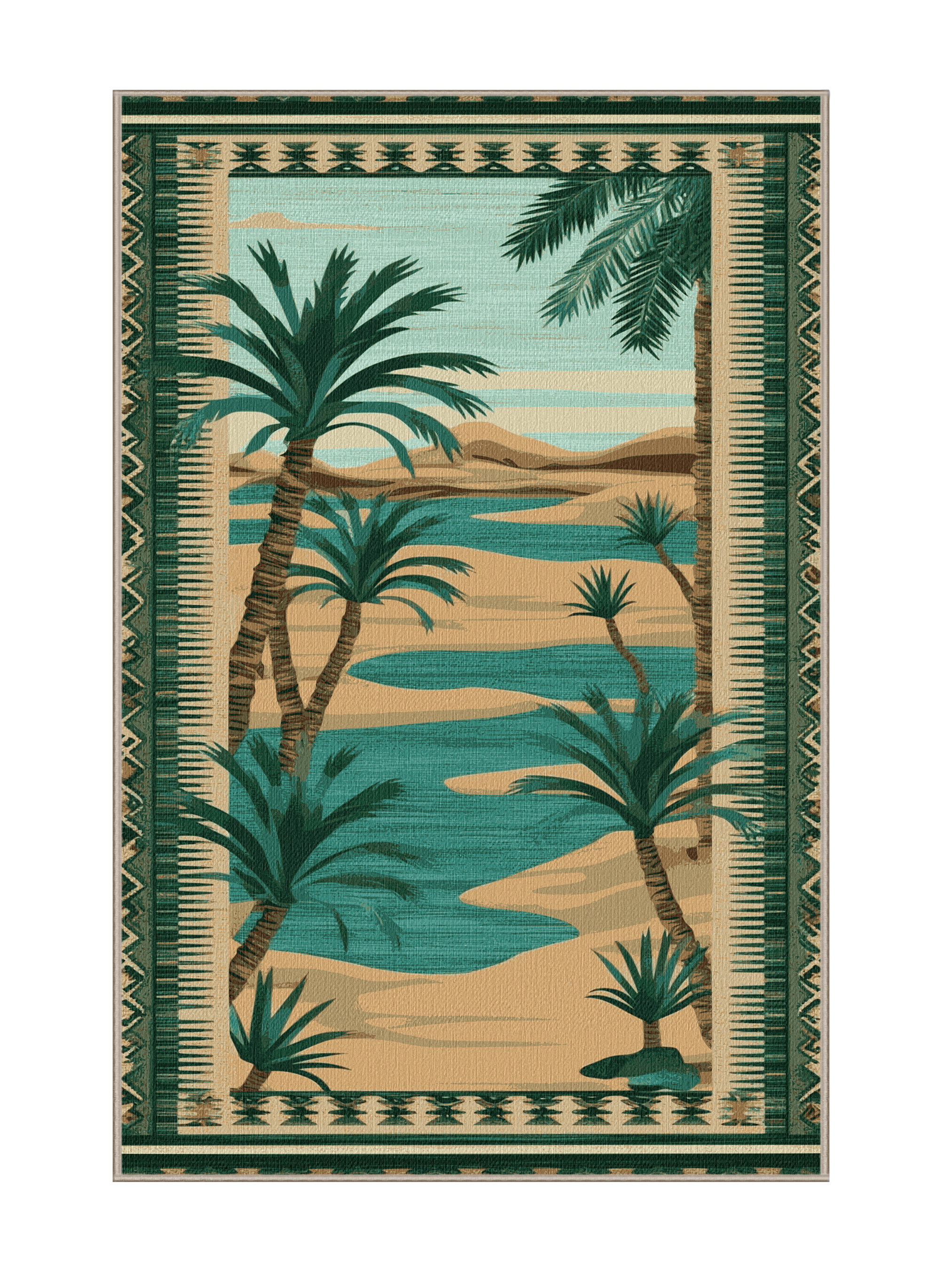 Foundry Select Washable Desert Oasis Southwestern Area Rug | Wayfair