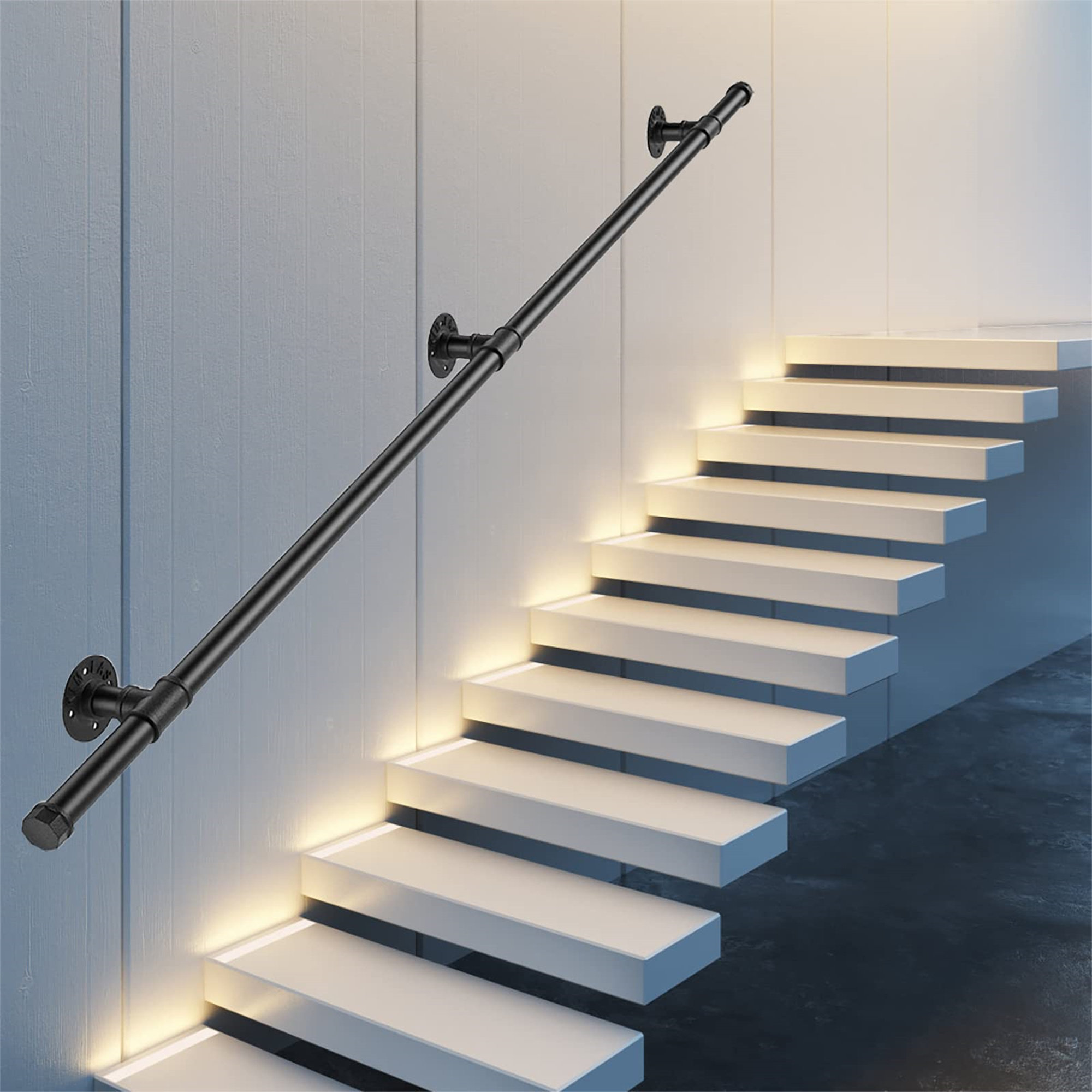 Brayden Studio 12cm H x 200cm W x 8cm D Entrance Railing Handrail ...