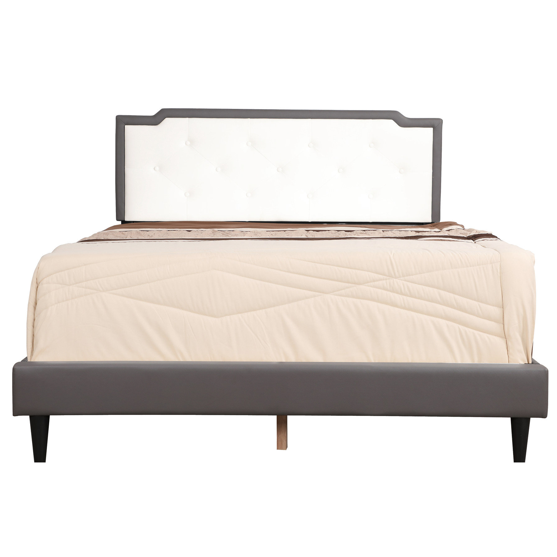 Latitude Run® Grey Full Bed - 65 Lb Package Weight & With Pu Material ...