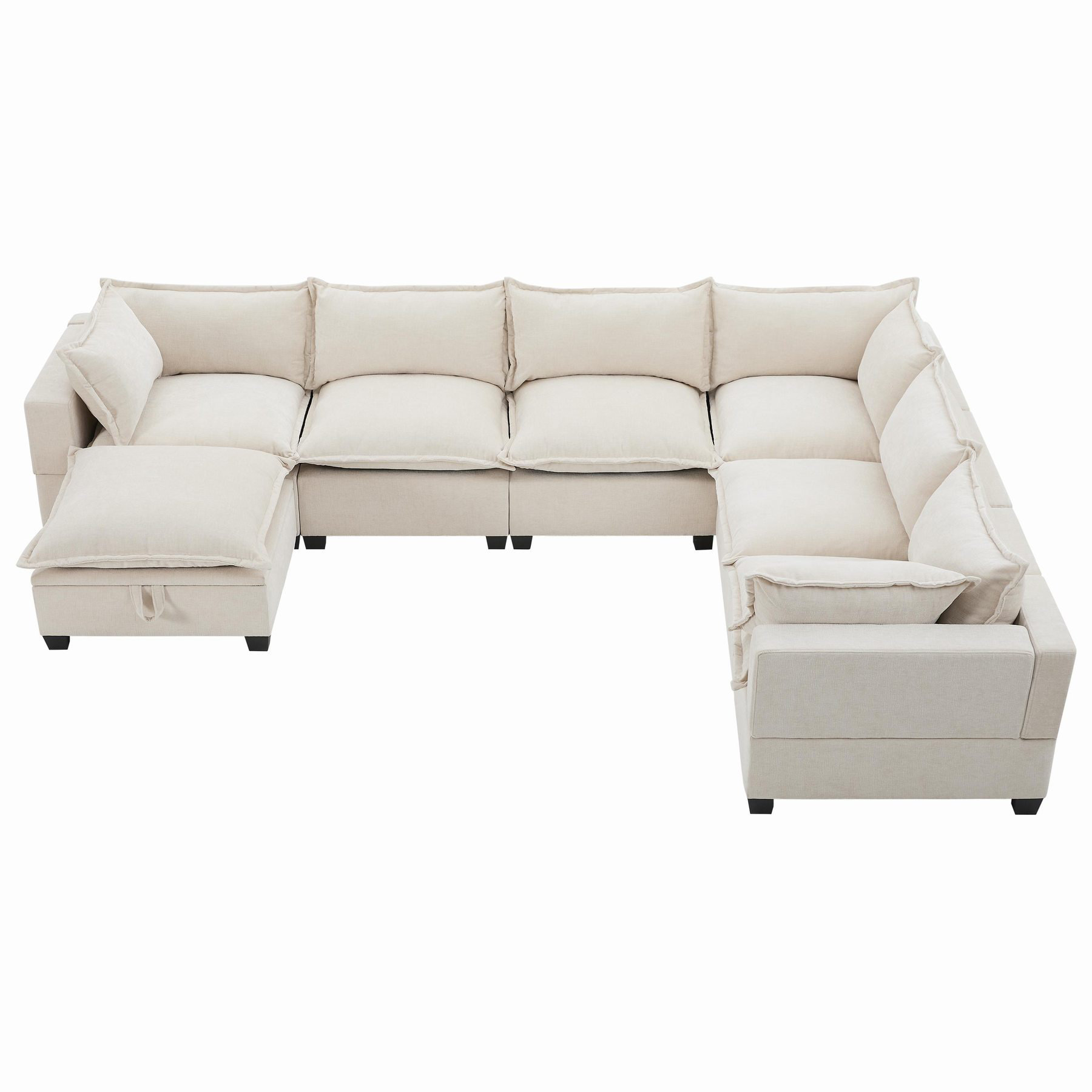 Latitude Run® Elysium 7-Piece Modular Sectional Sofa With Storage ...