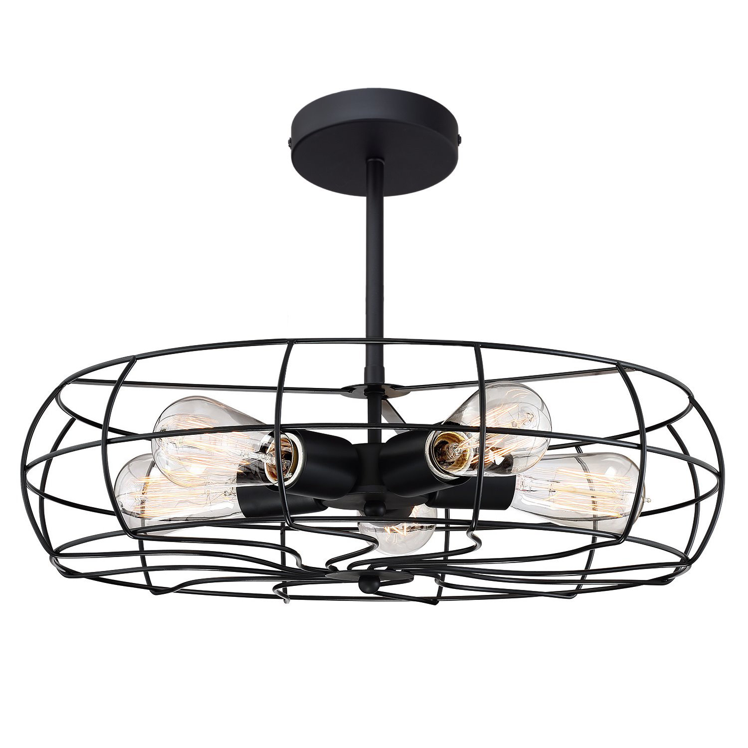 Williston Forge Raife 18 5-Light Industrial Farmhouse/Vintage Semi ...