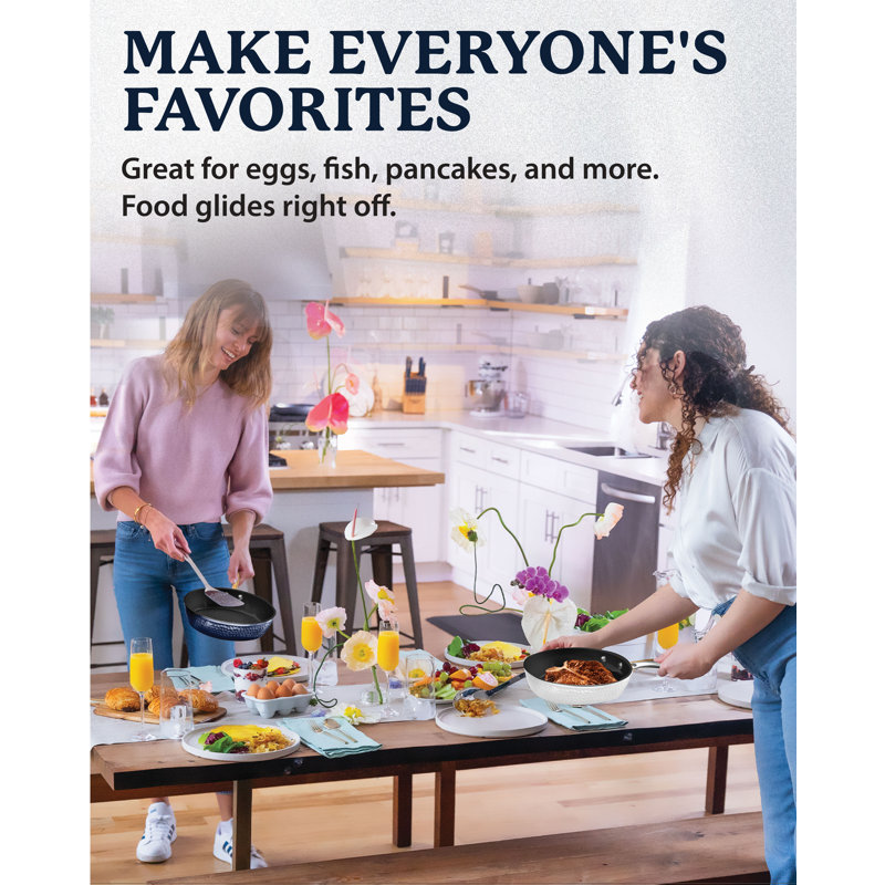 Granitestone Charleston Collection Hammered White 15 Piece Nonstick ...