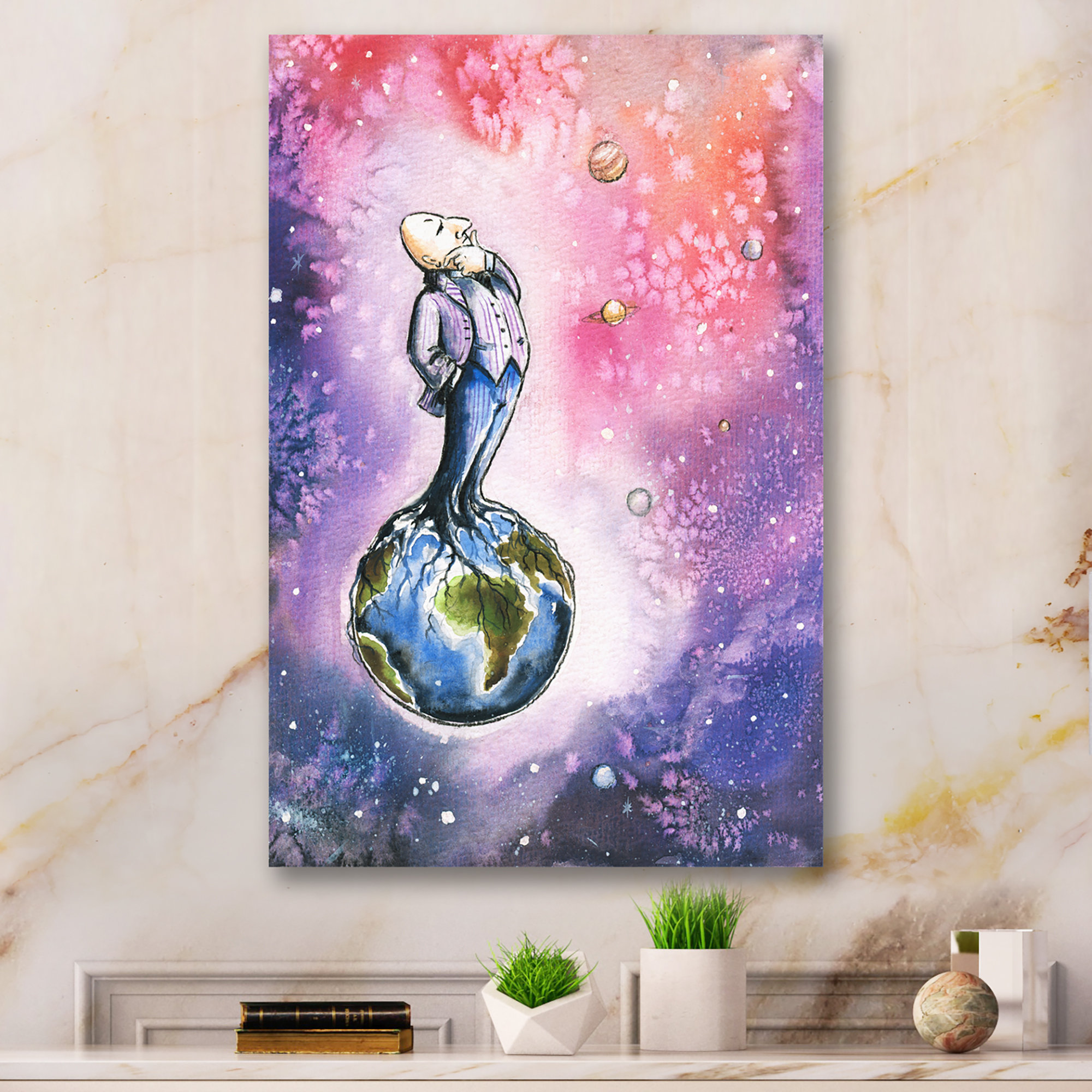 Trinx Earth Planet Climate Change Painting - Picture Frame Print on ...