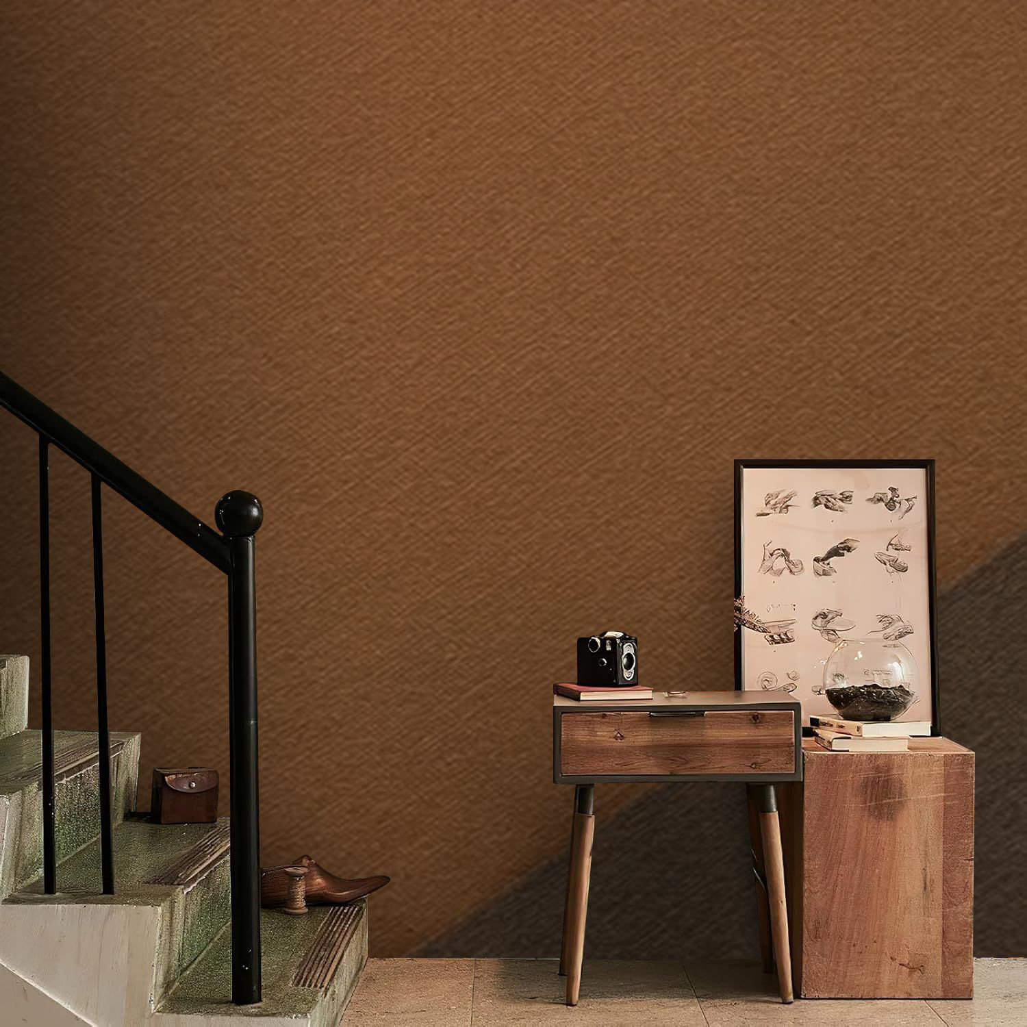 Latitude Run® Peel and Stick Wallpaper felt texture abstract paper Self ...