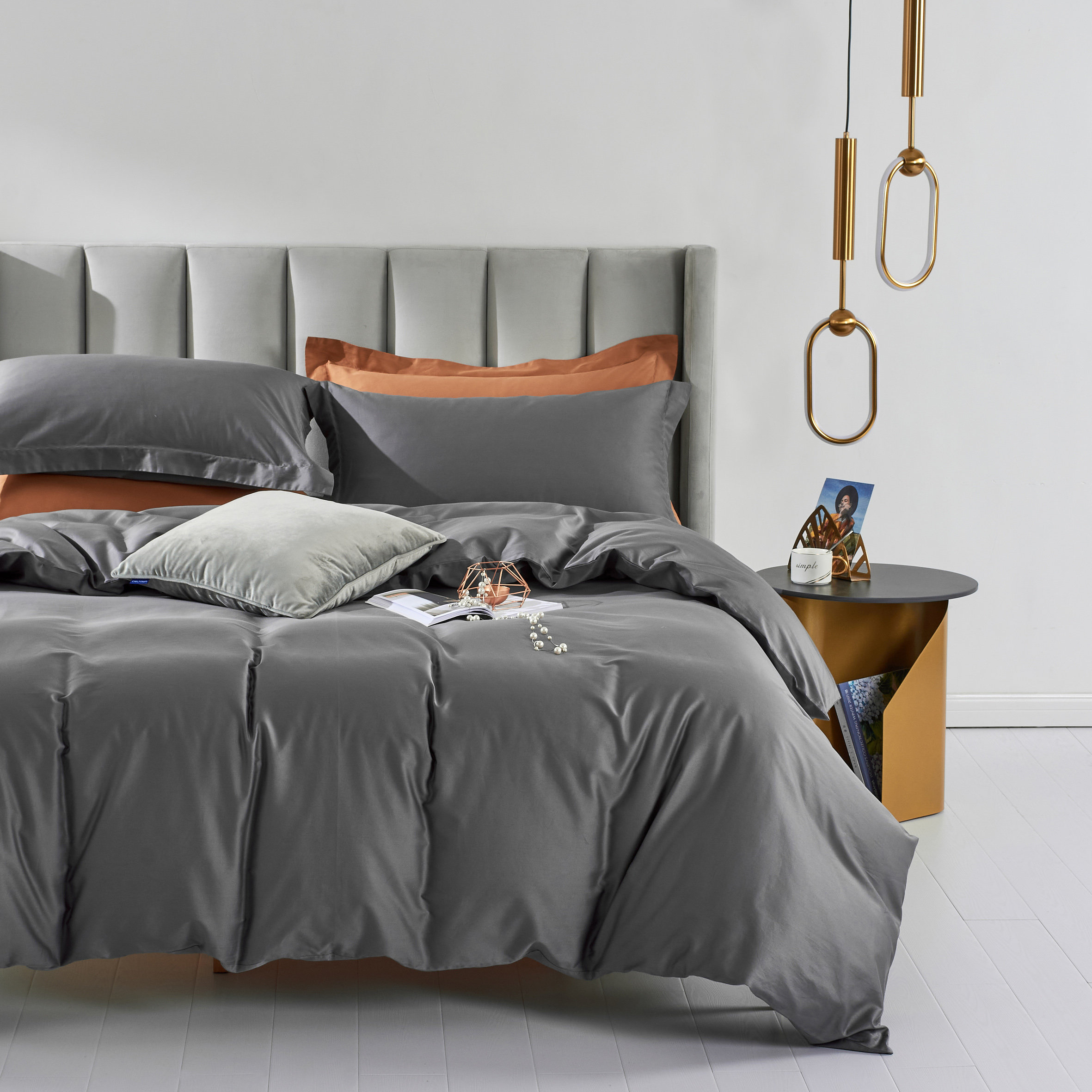 MILDLY 100% Long-staple Cotton 500 TC 3 Piece Duvet Cover Set & Reviews ...