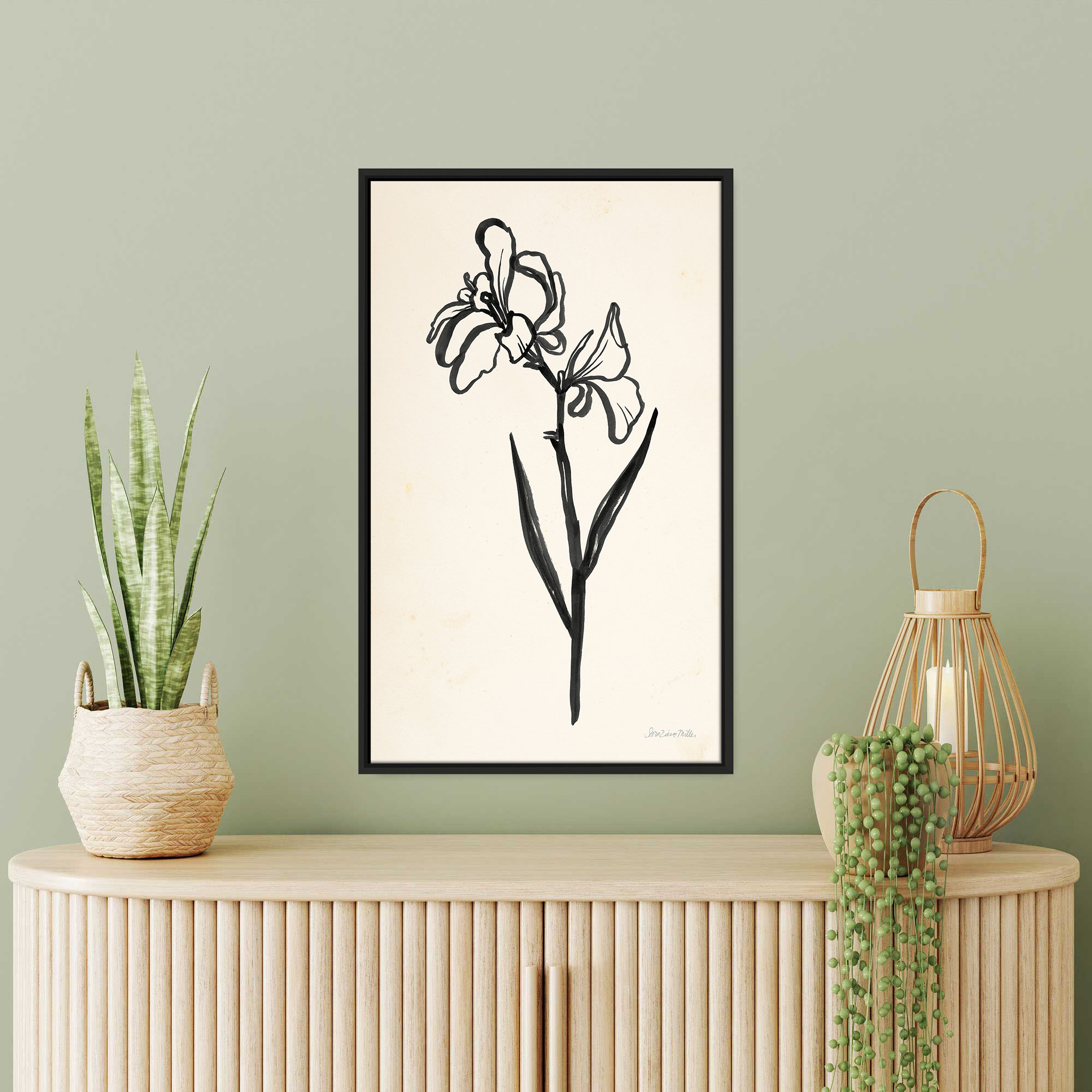 Picture Perfect International "Ink Flower II Cream" by Sara Zieve ...
