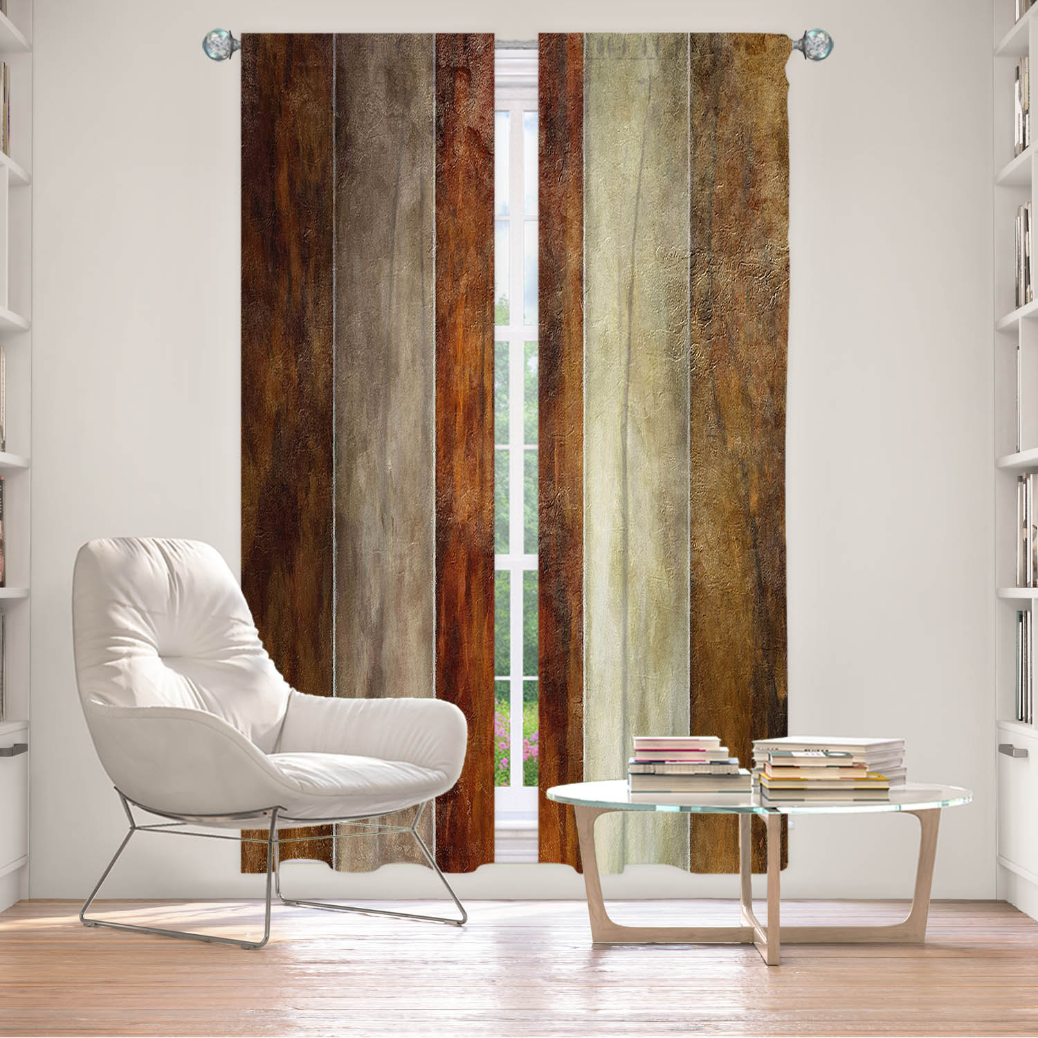 East Urban Home Delaughter Earth Striped Room Darkening Thermal Rod ...