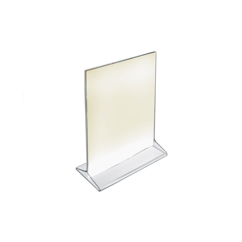 Azar Displays Top Loading Clear Acrylic T-Frame Sign Holder 5" Wide x 7 ...