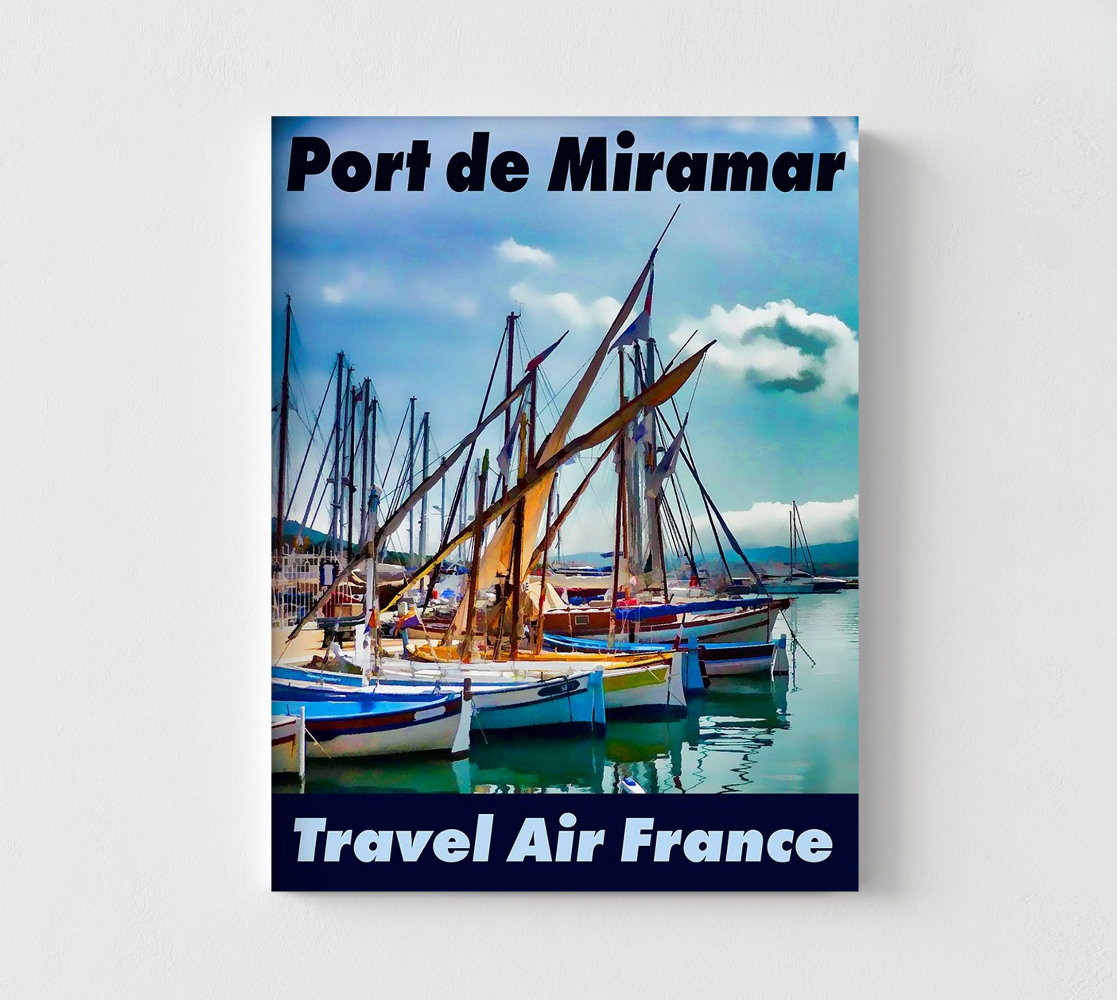 WeFrameArt Port De Miramar Boat Artwork Print, La Londe-Les-Maures ...